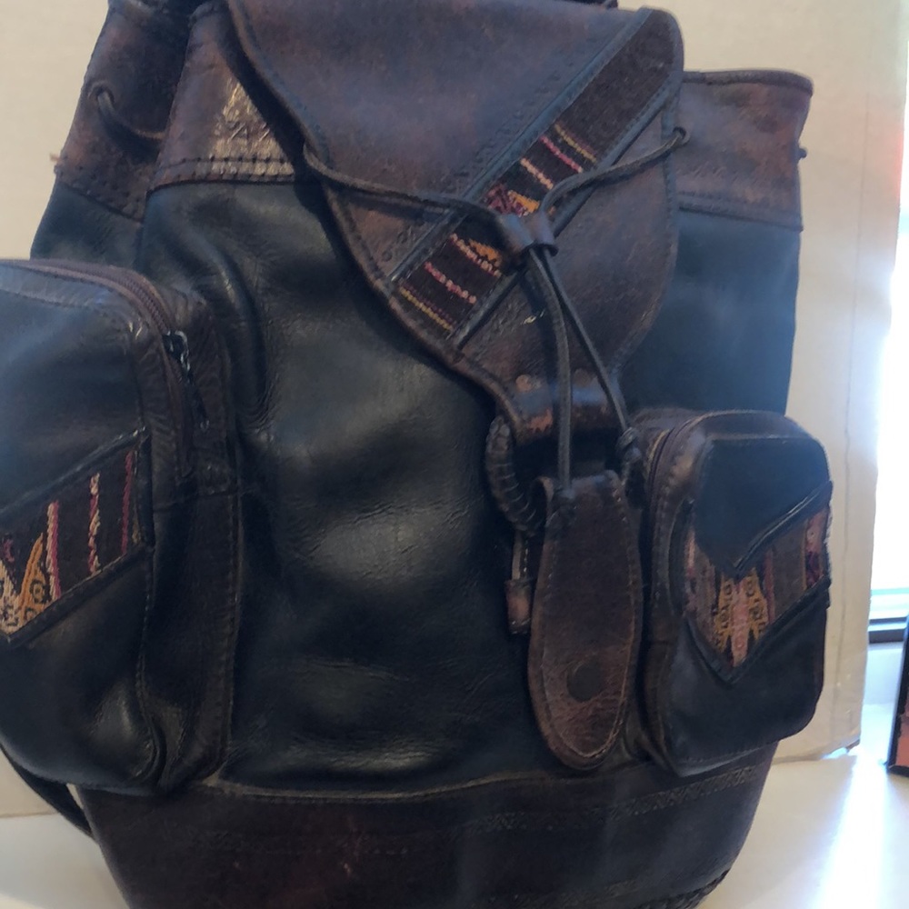 Rare Vintage Leather 60s Backpack - Gem
